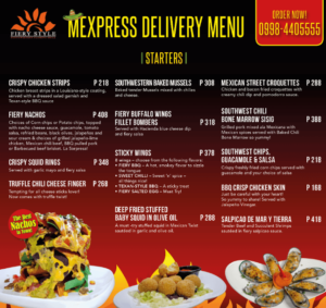 Fiery Style Philippines Menu Prices 2024